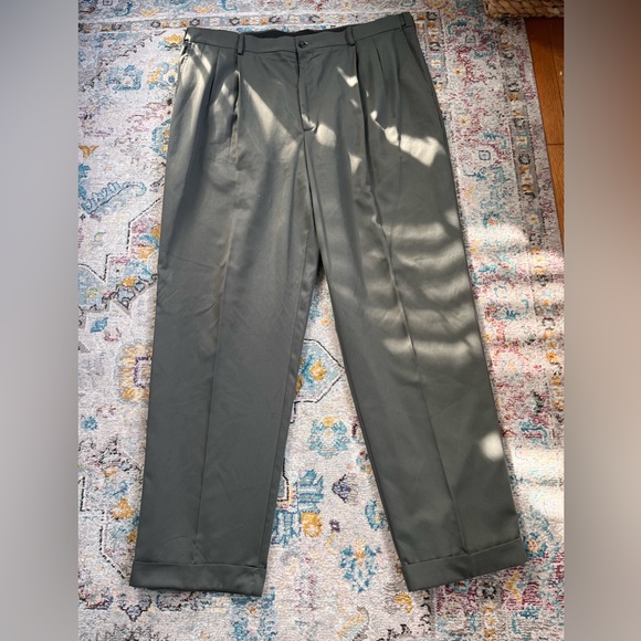 bill blass | Pants | Mens Dark Green Work Slacks | Poshmark